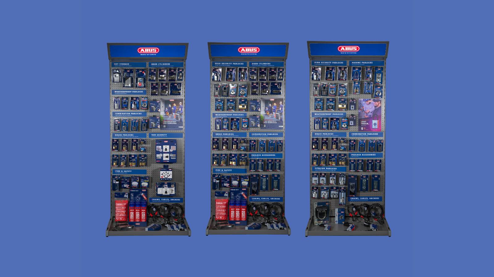 Builders' Merchants News - Lock onto new business with ABUS display stands