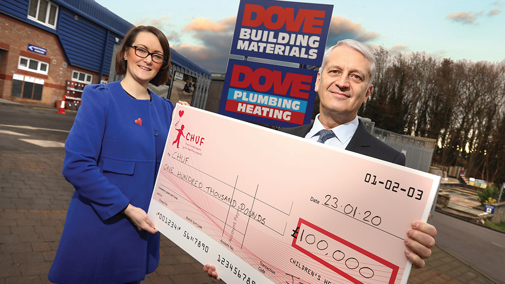 Builders' Merchants News - Dove Builders Merchant raises £100k for CHUF
