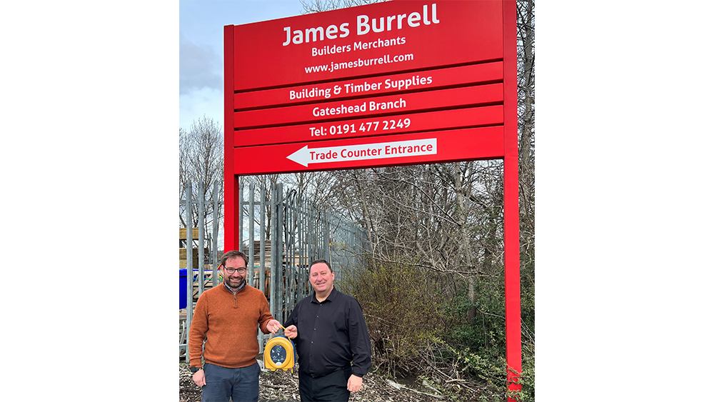 Builders' Merchants News - James Burrell installs life-saving equipment